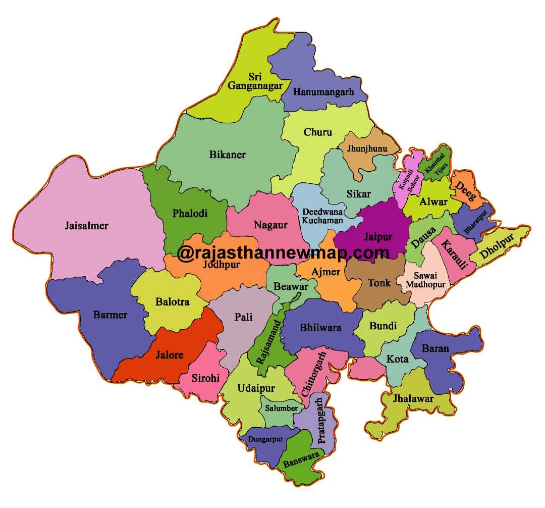 Rajasthan New 41 District Map Pdf - Rajasthan New Map